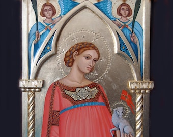 Saint Agnes Icon - Etsy