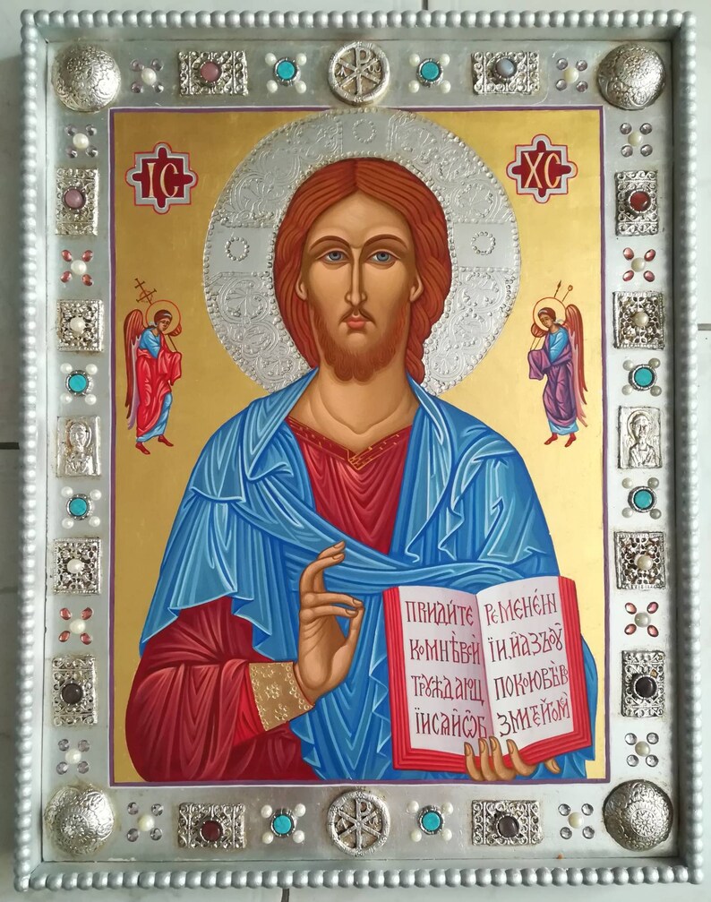 Jesus Christ Blessing Icon Orthodox Hand Painted Icon Unique - Etsy