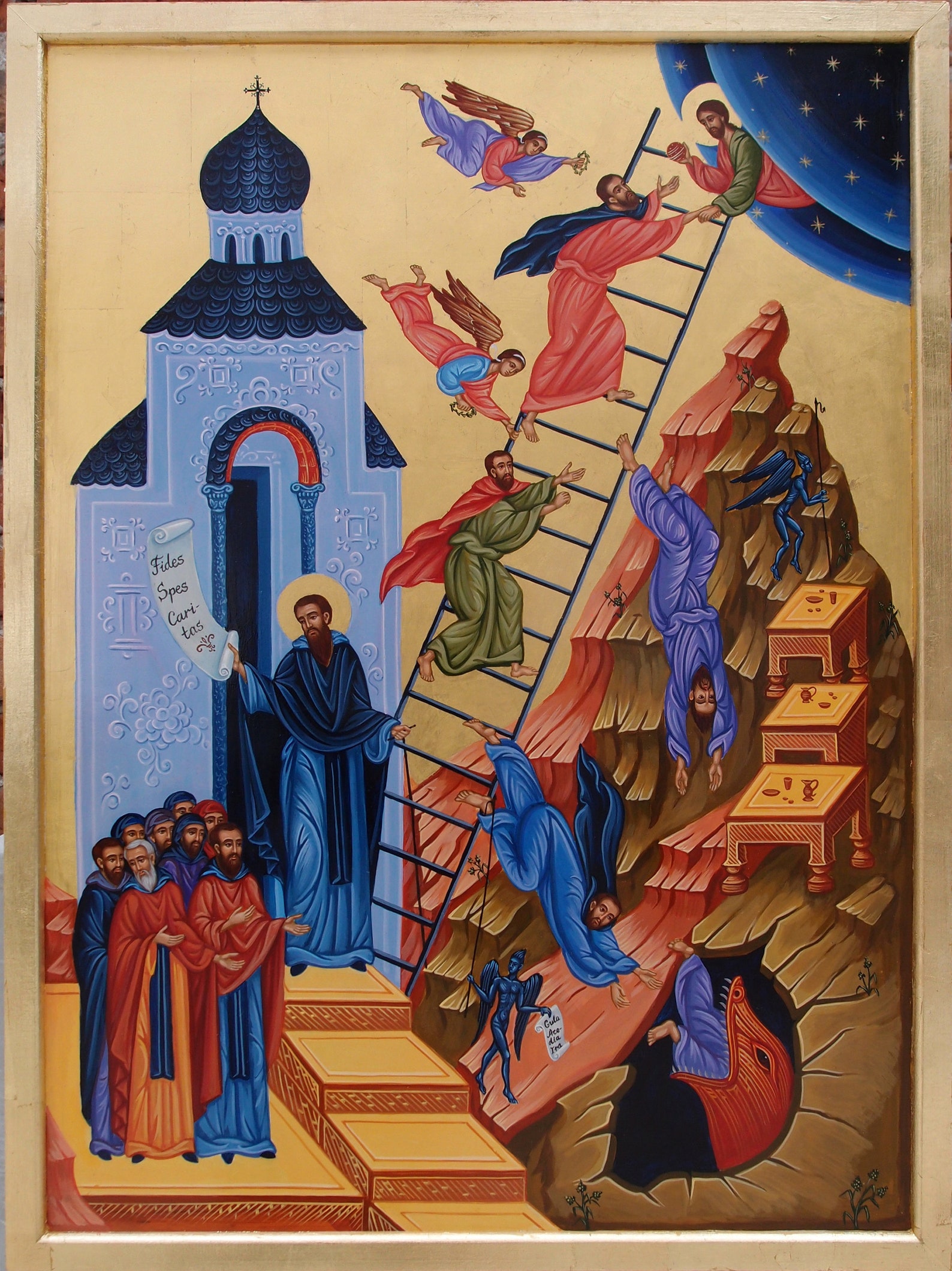 Ladder Icon Ladder of Divine Ascent Icon Orthodox Hand Painted - Etsy