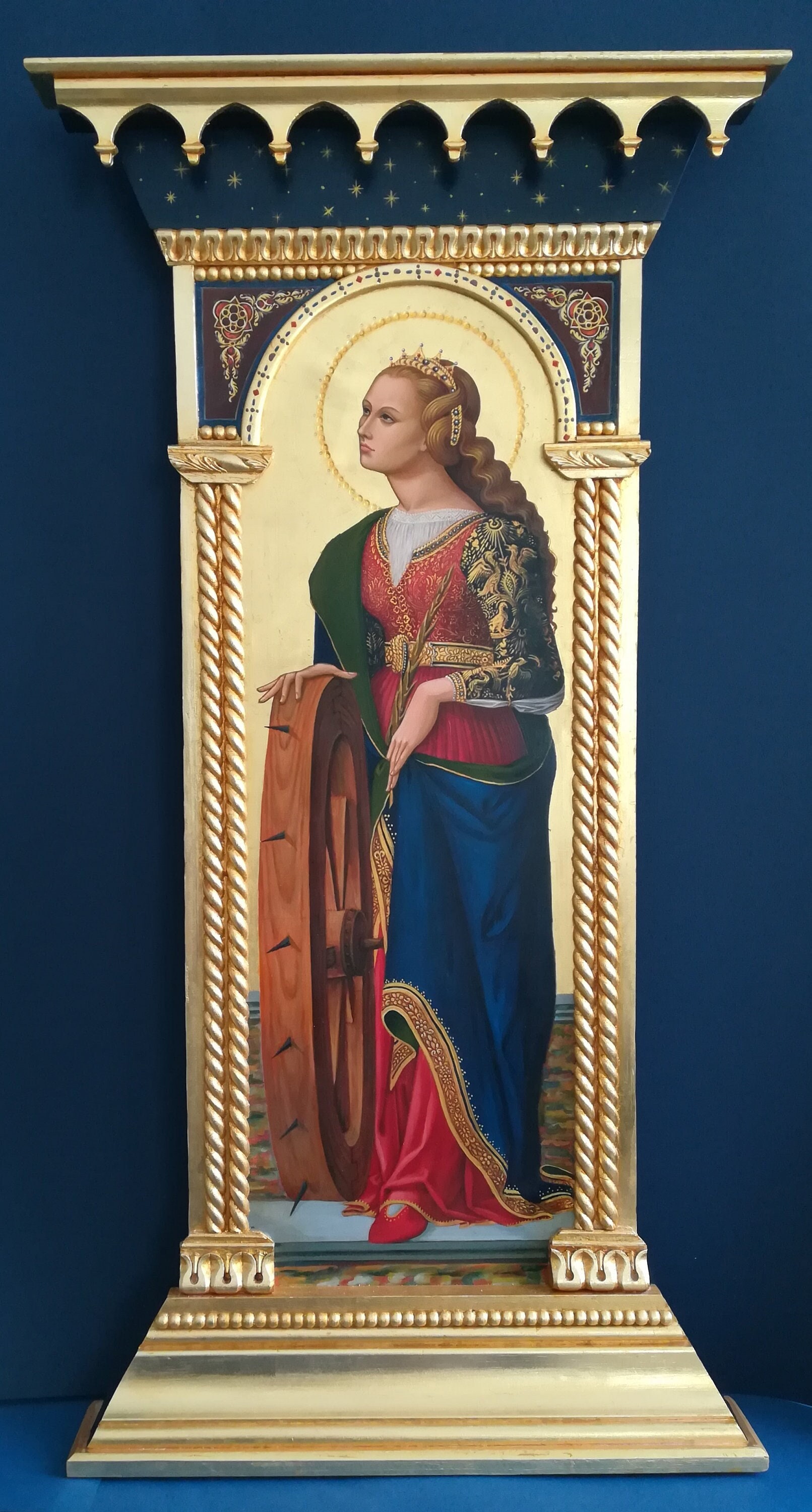St Catherine Icon Renaissance Tabernacle Hand Painted and Hand Crafted ...