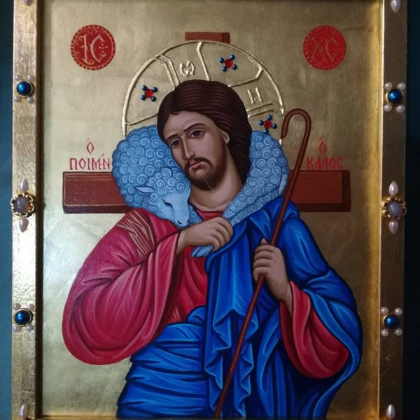 Wood the Good Shepherd Icon - Etsy