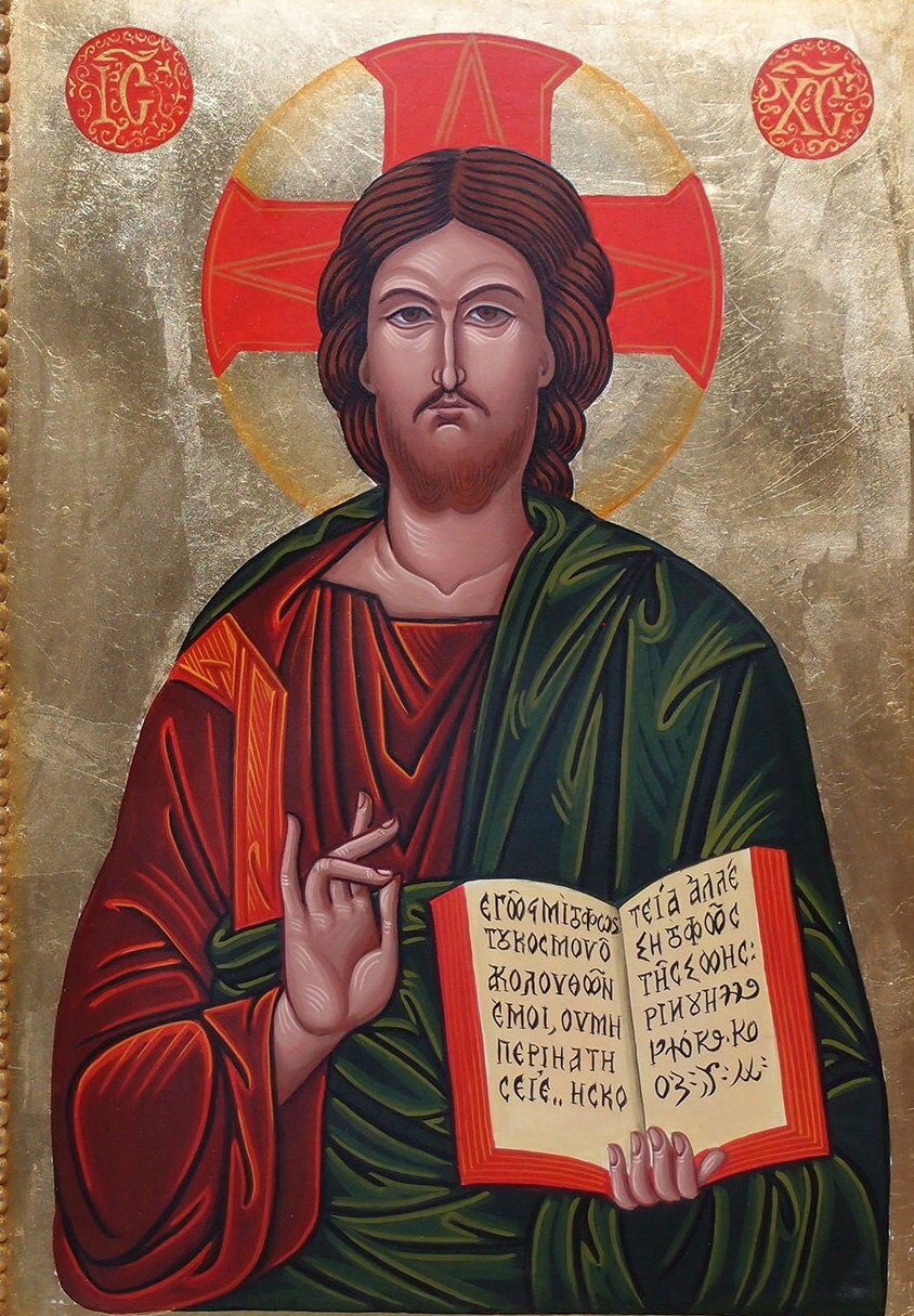 Jesus Christ Blessing hand painted icon Russian icon | Etsy