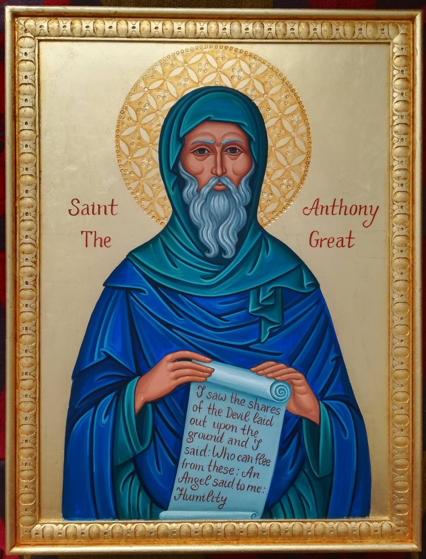 St Anthony the Great Orthodox Rare Icon Byzantine Icon Greek Icon ...