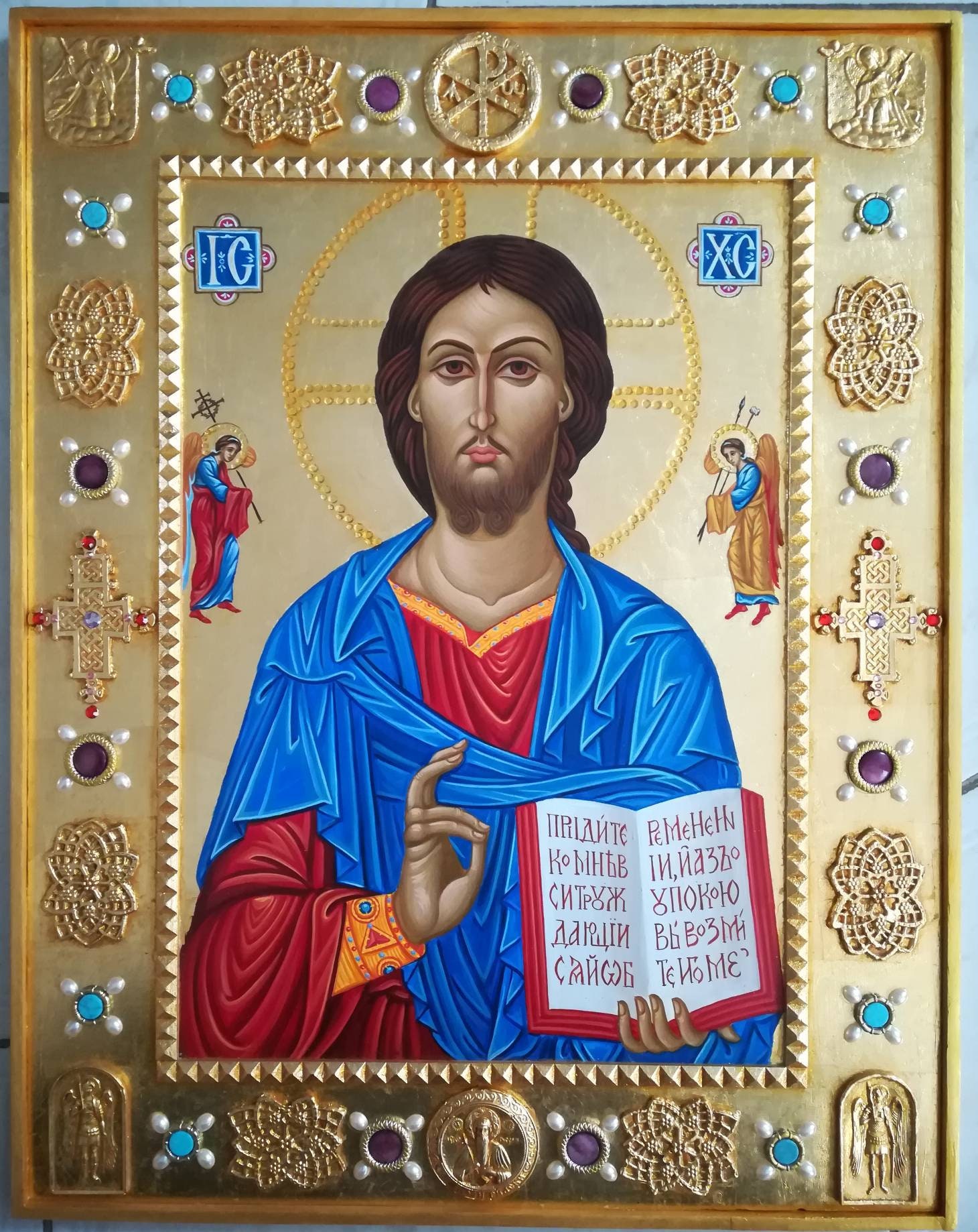 Jesus Christ Blessing Icon Orthodox Hand Painted Icon Unique - Etsy ...