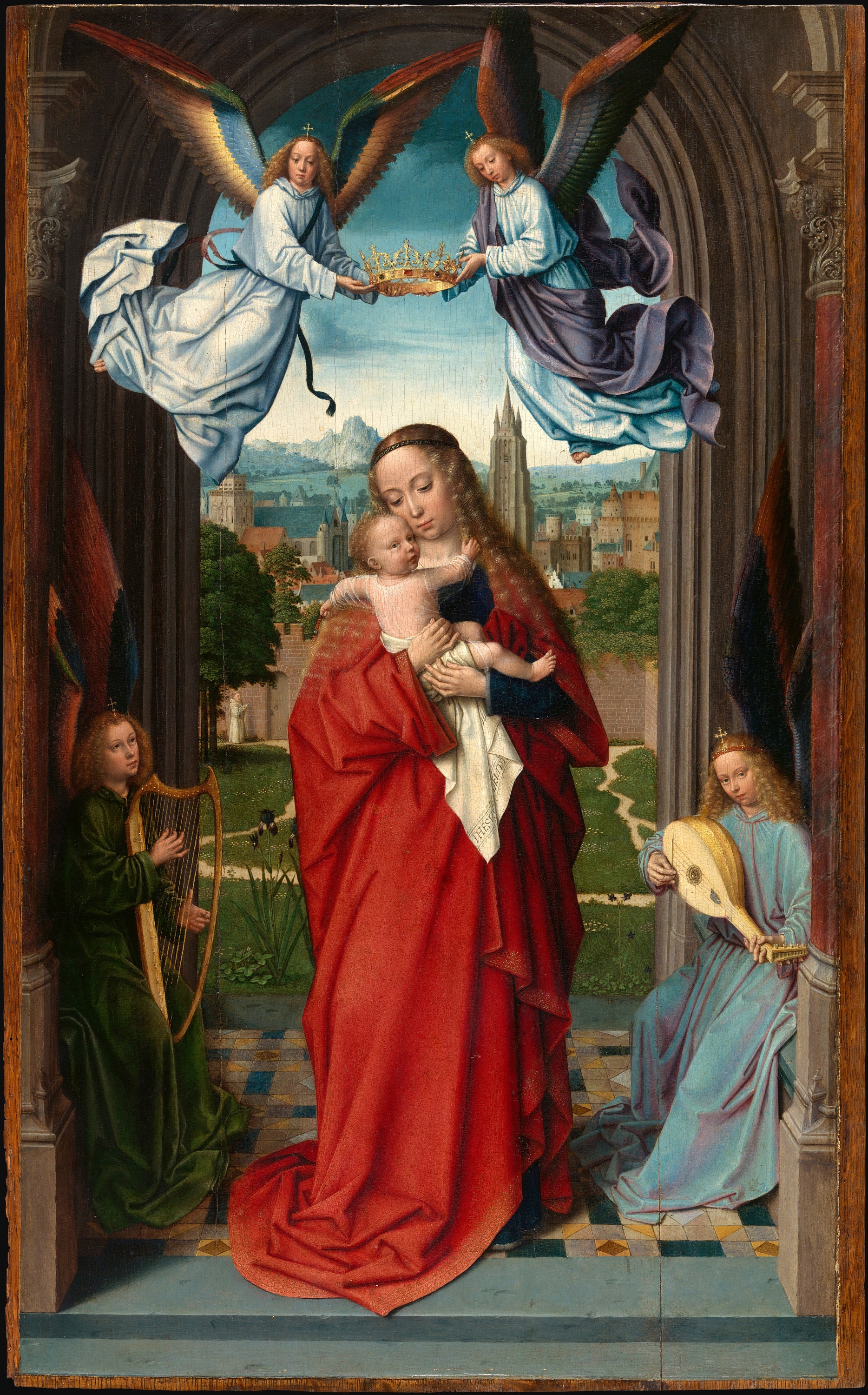 Madonna and Child With Four Angels Catholic Flemish Madonna North ...