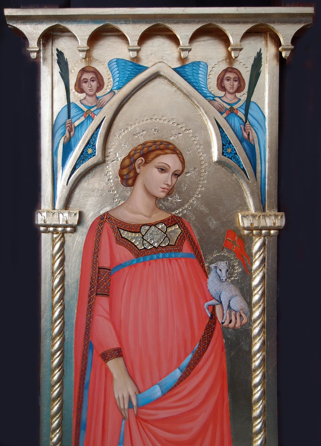 Home Altar St Agnes and Angels Catholic Saint HOME WALL DECOR Gothic ...
