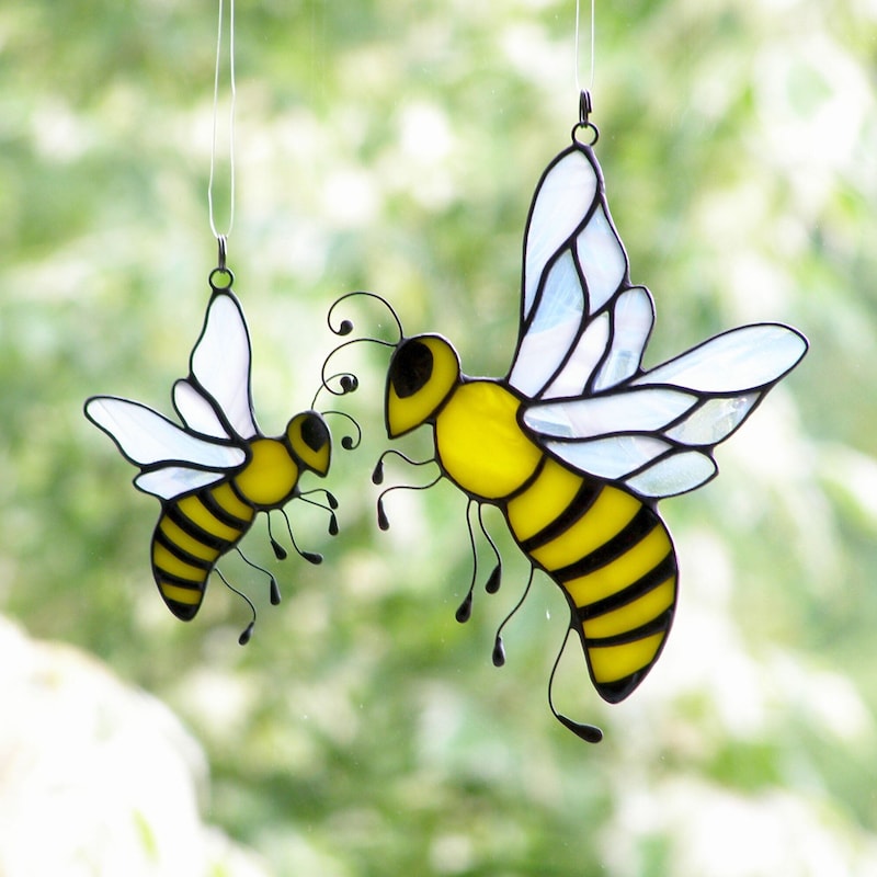 Stained Glass Bees - Etsy