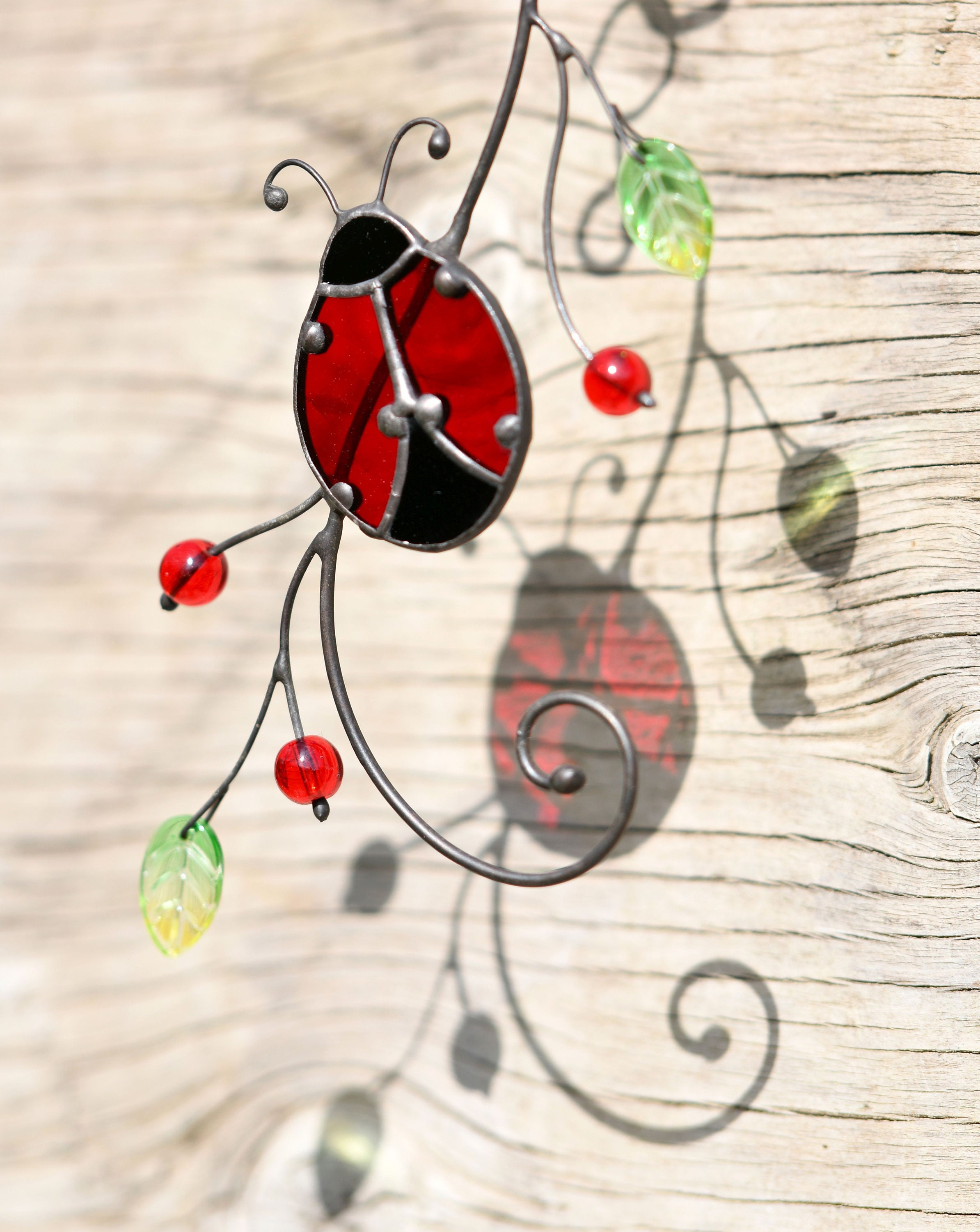 Ladybug Stained Glass Suncatcher Ladybug Stained Glass Window - Etsy UK