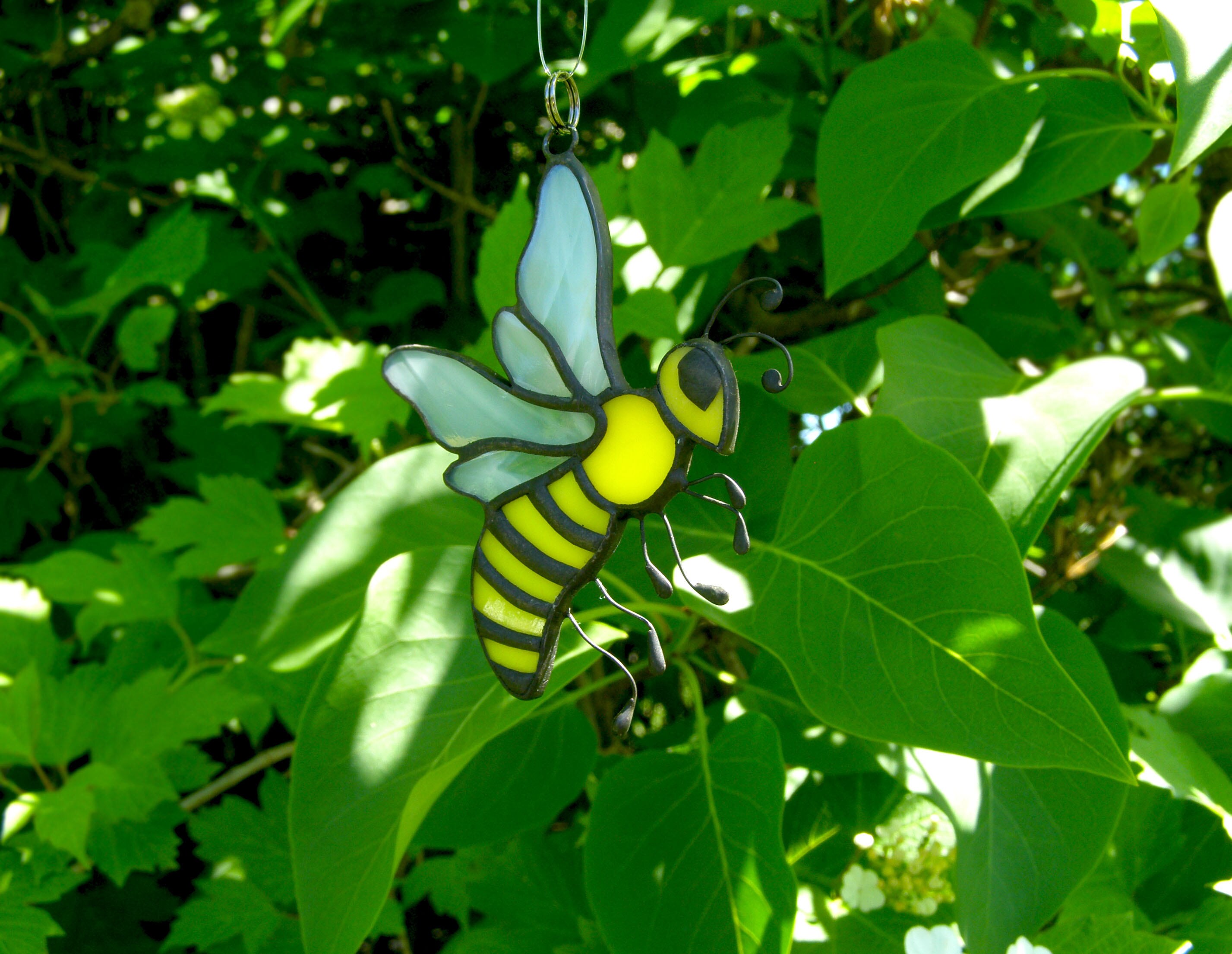Honey Bee Stained Glass Bee Suncatcher Honey Bee Pendant | Etsy