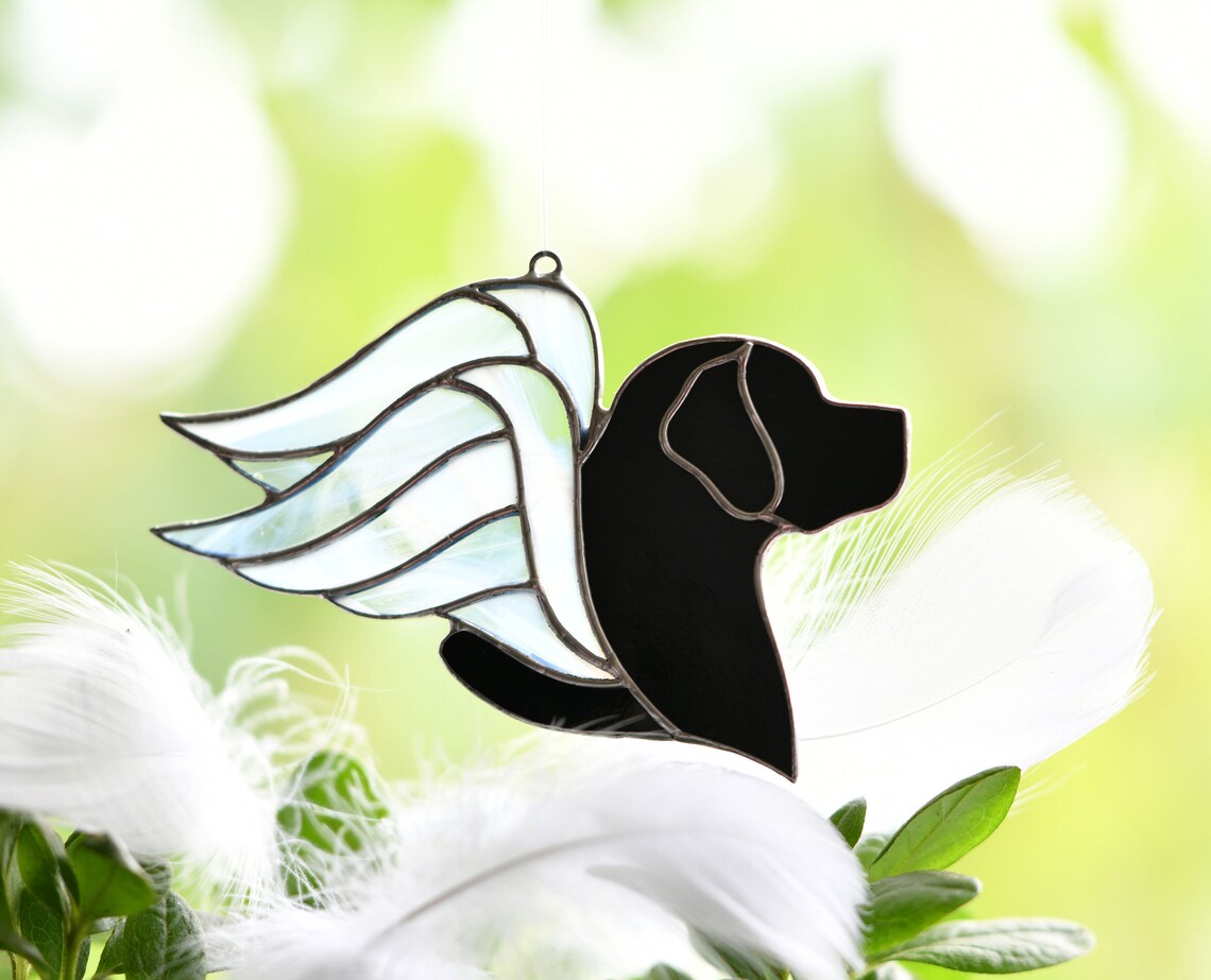 Labrador Retriever Angel Stained Glass Suncatcher Labrador - Etsy
