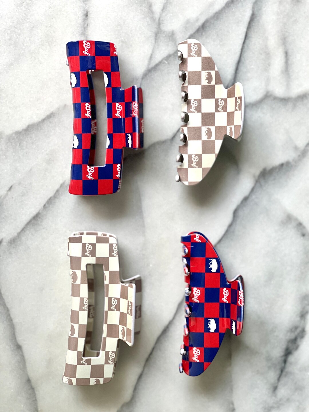 Buffalo Checkered Hair Claw, Buffalo Hair Clip, Buffalo Hair Claw ...