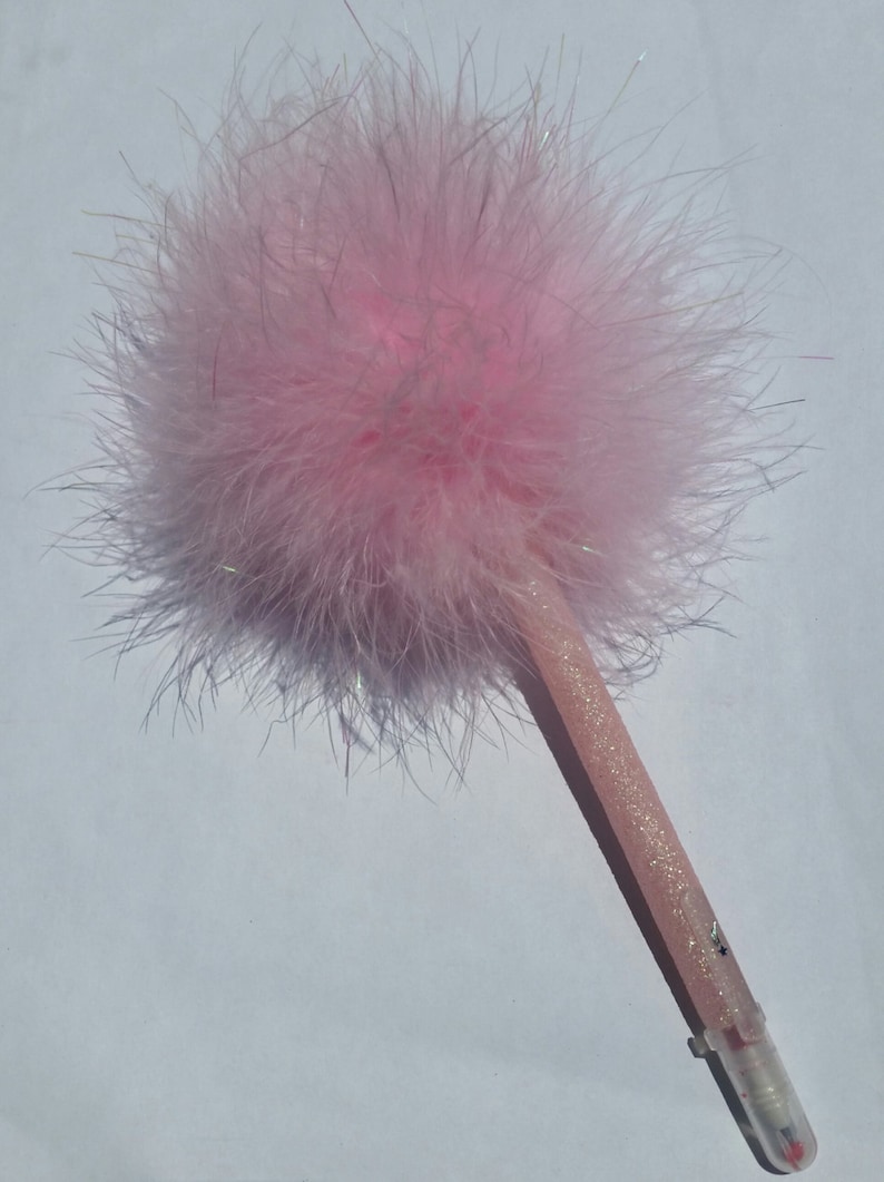 90's Clueless Inspired Pretty in Pink Pom Pom Pen - Pink Ink - Etsy