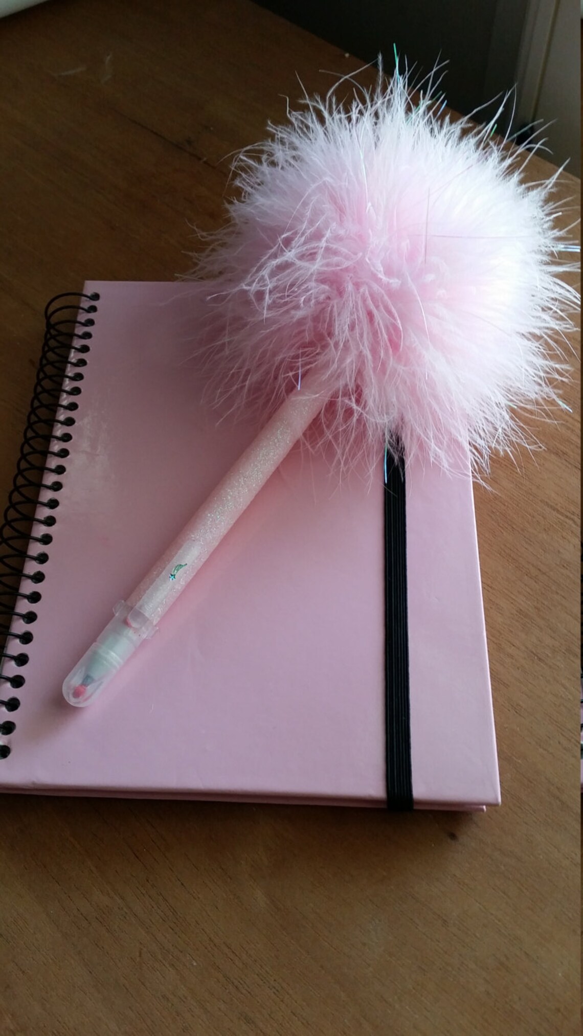 90's Clueless Inspired Pretty in Pink Pom Pom Pen - Pink Ink - Etsy