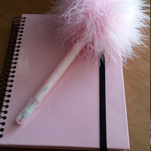 90's Clueless Inspired Pretty in Pink Pom Pom Pen - Pink Ink - Etsy