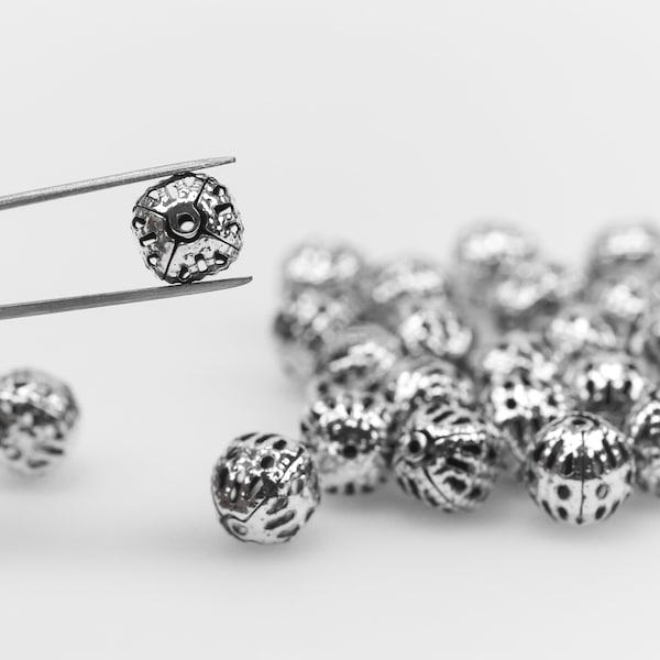 Antique Silver Beads - Etsy