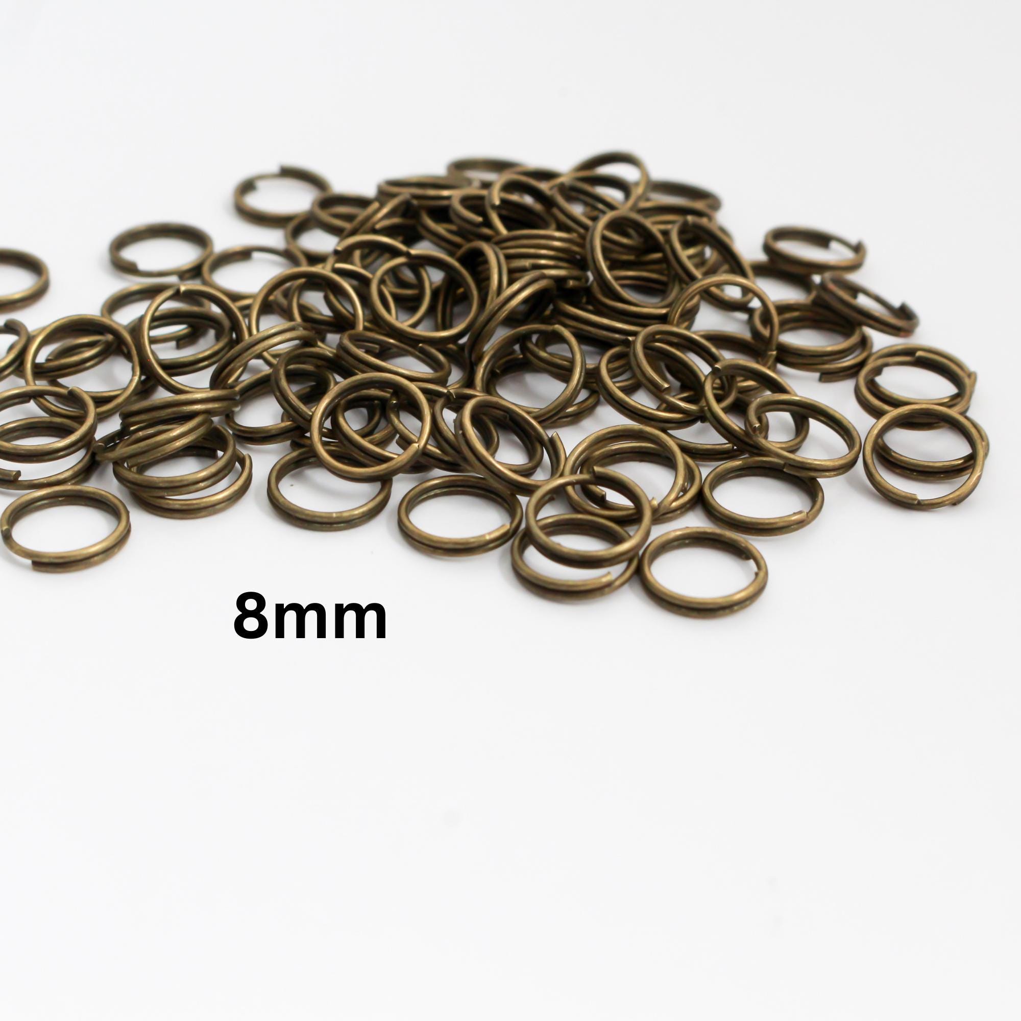 Iron Split Jump Rings - 6mm 7mm 8mm - Available in Bronze and Gold in ...