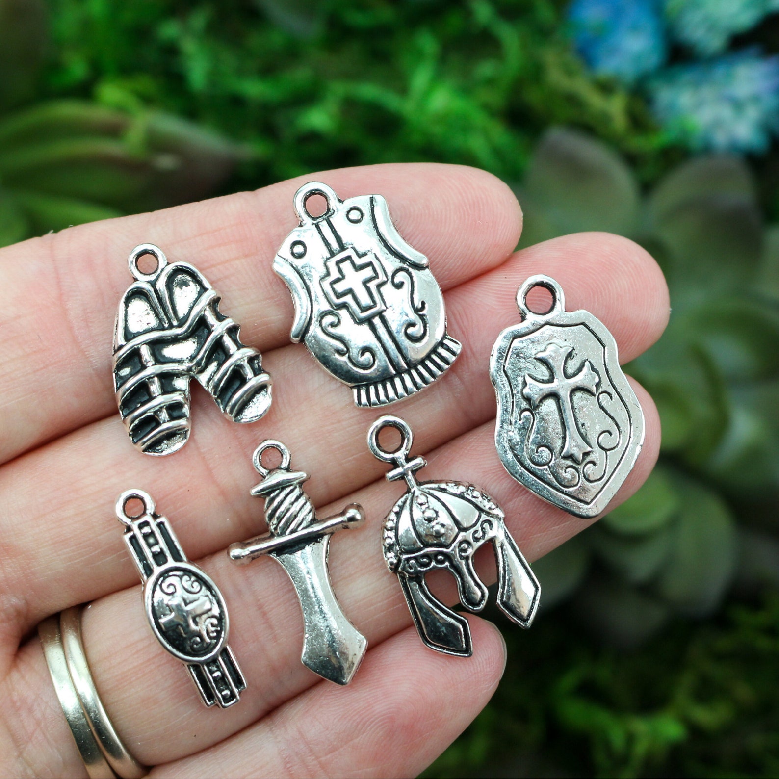 10 Armor of God Charm Sets of 6 Pieces Ephesians 6:11 Be | Etsy