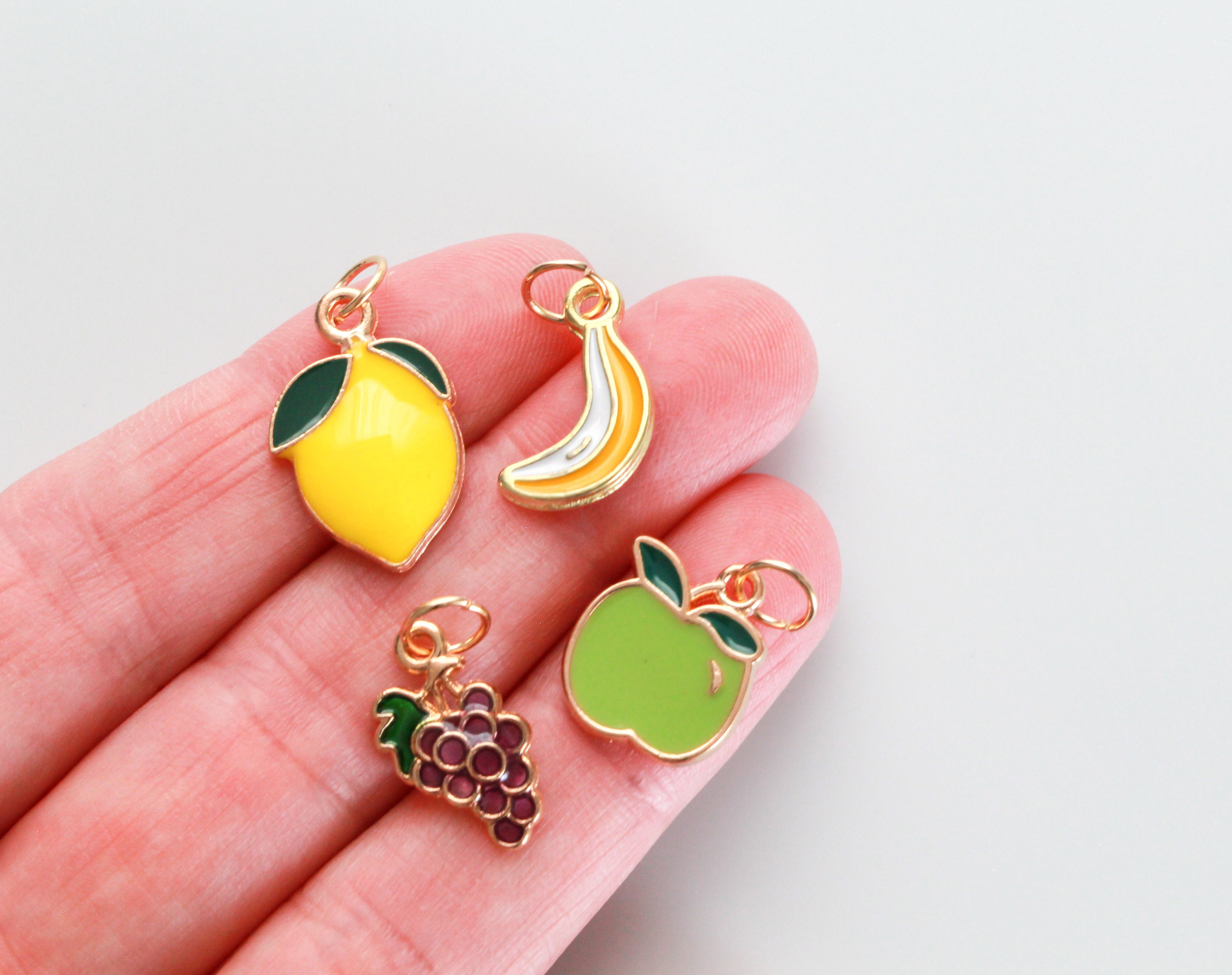 The Twelve Fruits of the Holy Spirit Charm Set - Enamel Fruit Pendants ...