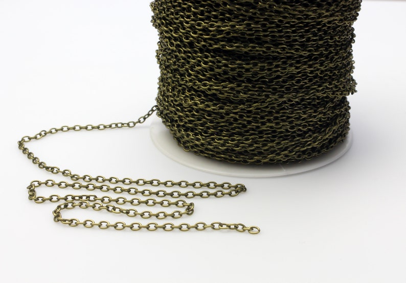 Bronze Oval Chain 3.9mm X 2.8mm Unsoldered Iron Links - Chain for ...