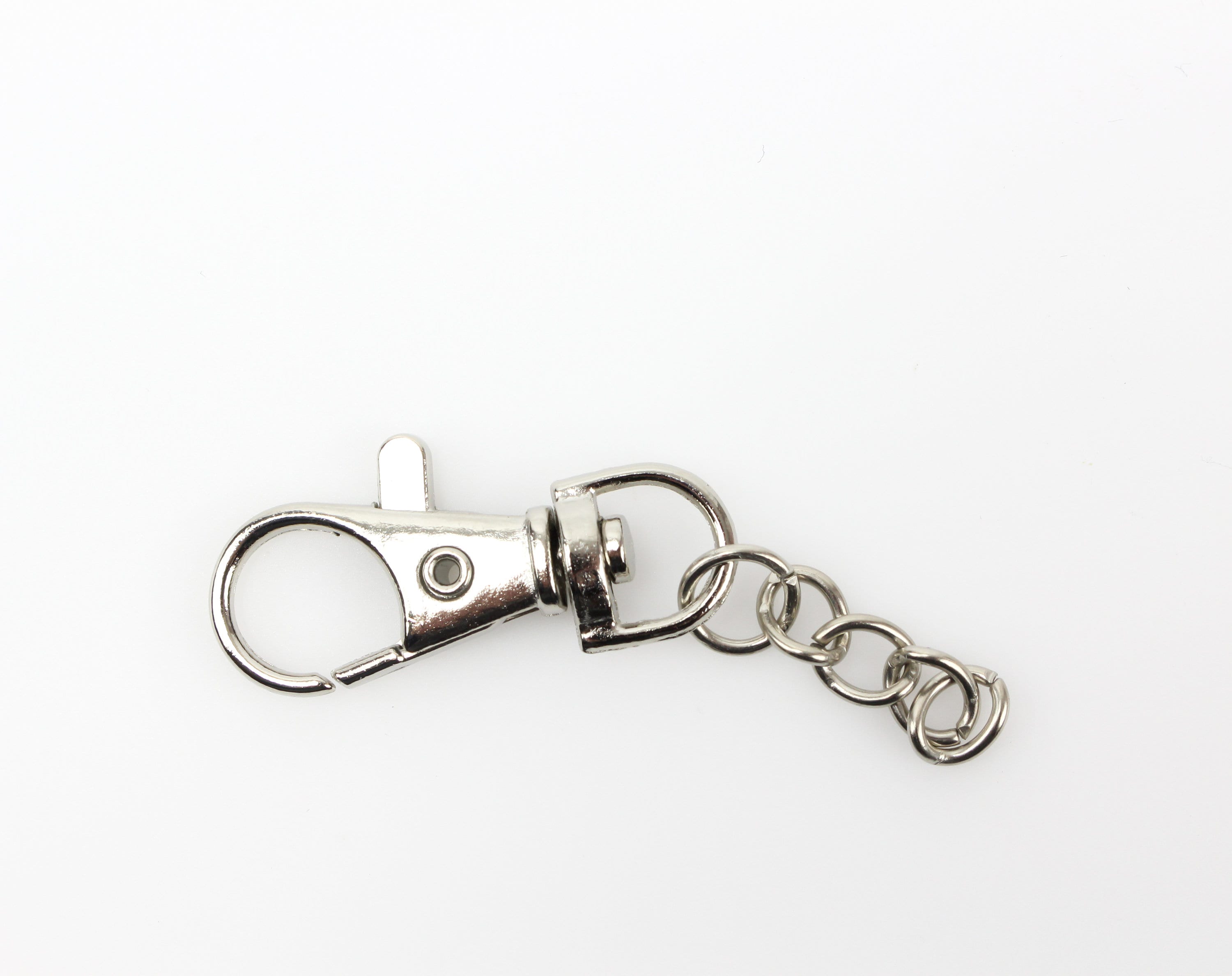 Key Chain Swivel Lobster Claw Clasp With Attached Chain Iron - Etsy