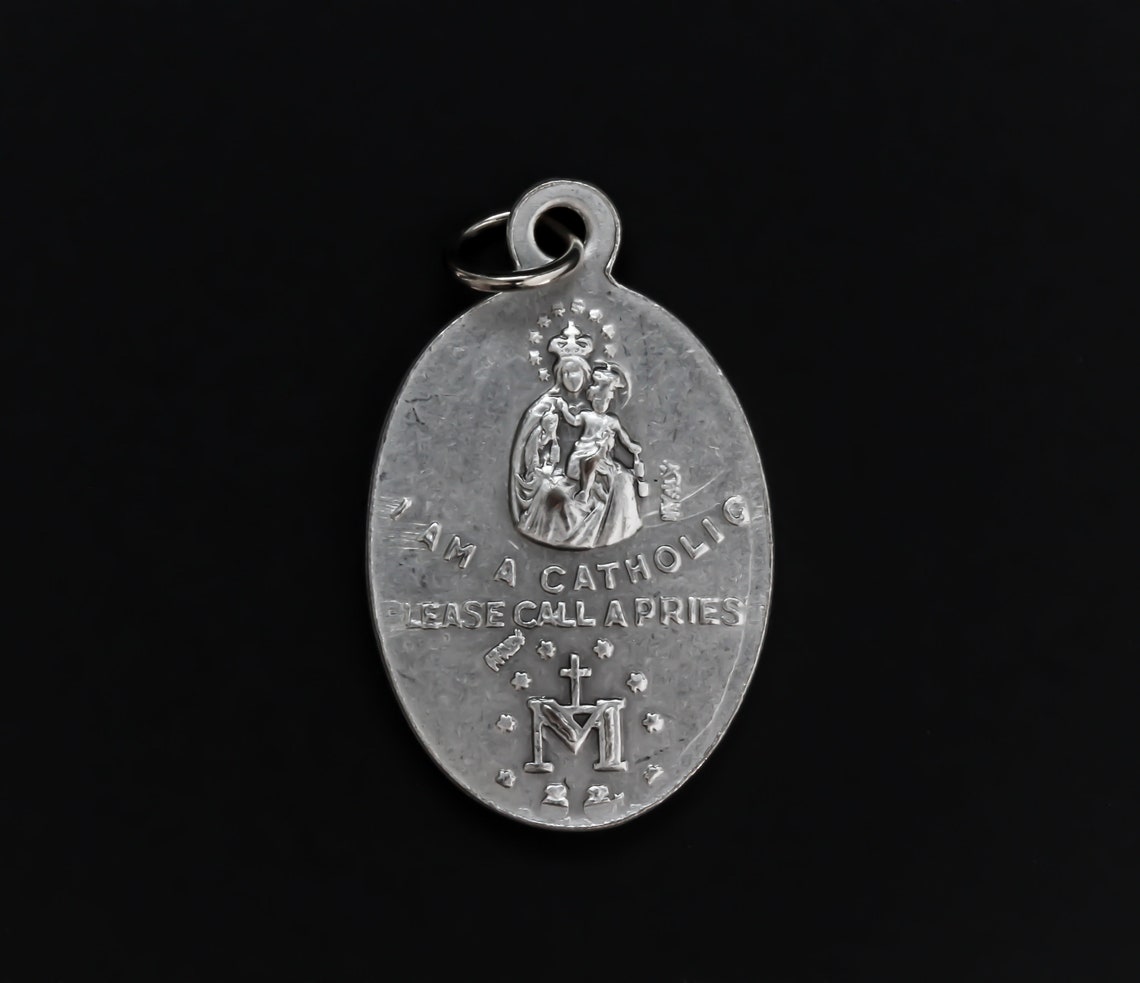 Religious Four Way Medal Featuring the Miraculous Medal, Scapular Medal ...