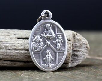 Five Way Cross Medal Miraculous Sacred Heart St. | Etsy