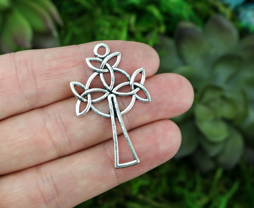 Irish Celtic Cross Pendant With Trinity Knot Symbol of Holy Trinity ...