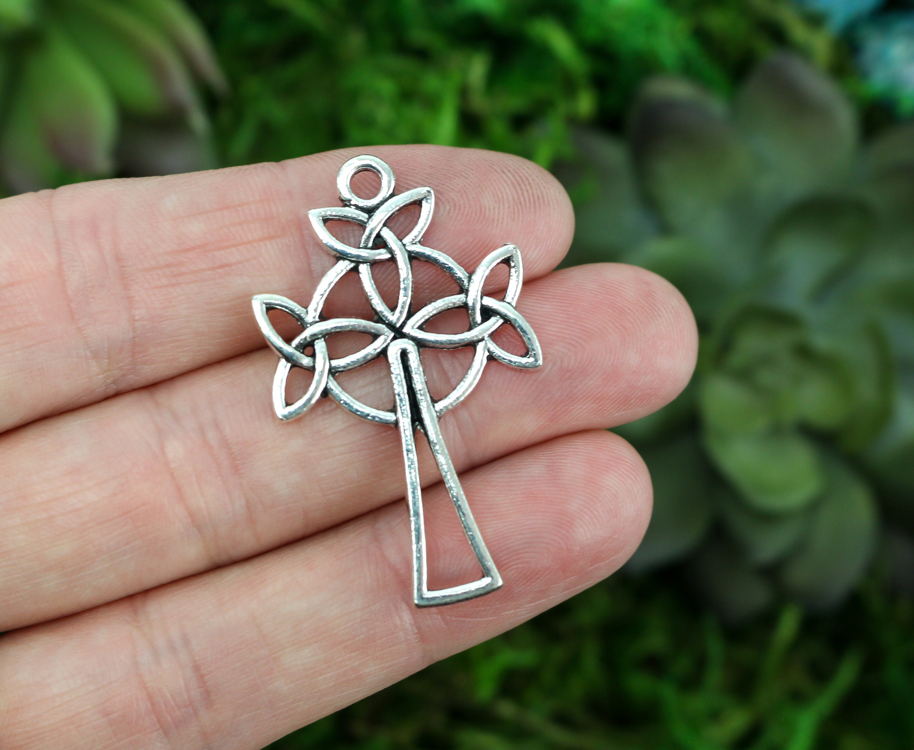 Irish Celtic Cross Pendant With Trinity Knot Symbol of Holy - Etsy