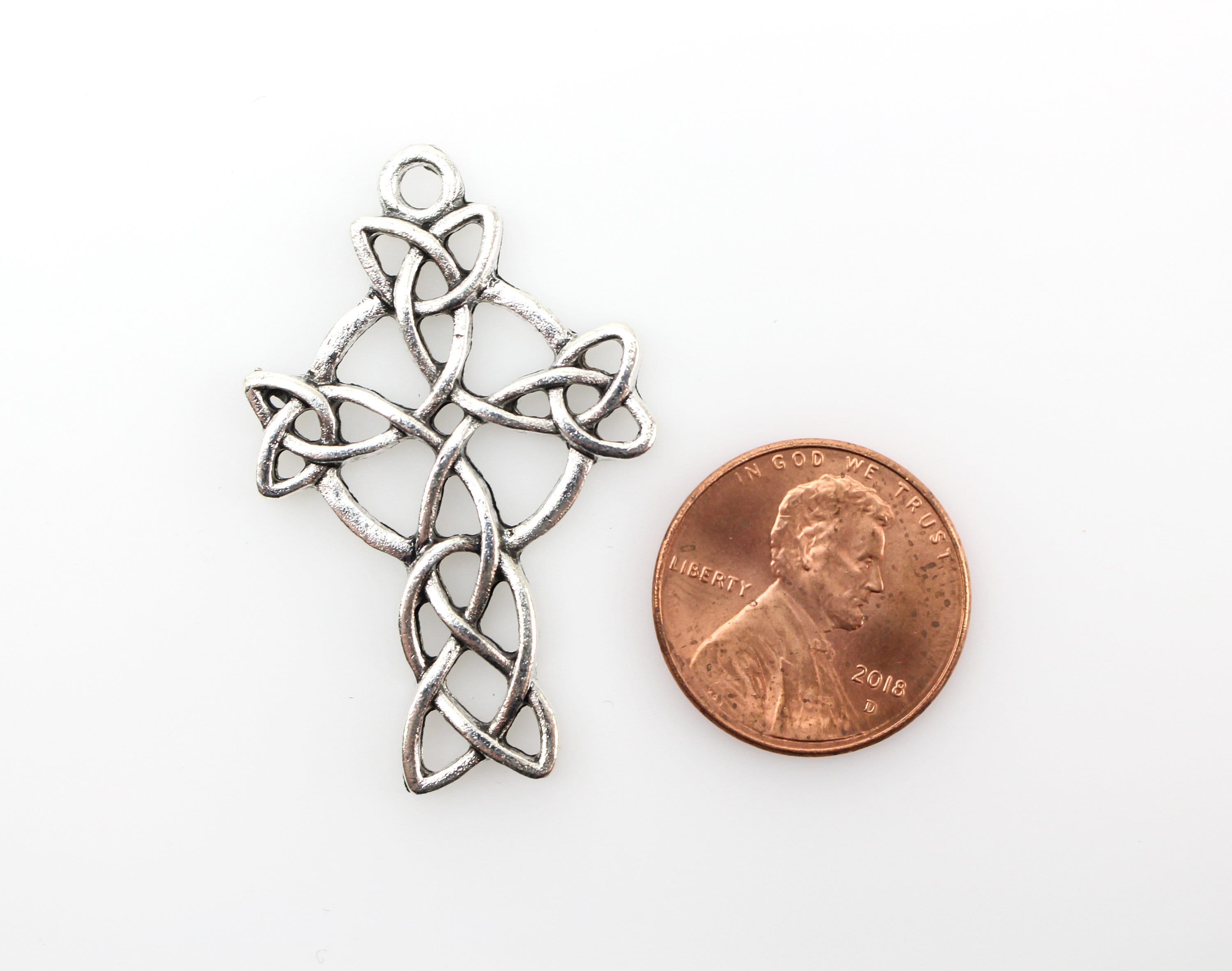 Irish Celtic Cross Pendant With Trinity Knot Symbol of Holy Trinity ...