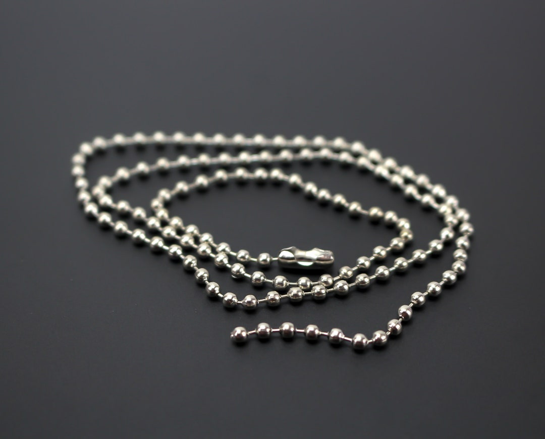 Iron Ball Chain Necklace With Connector Clasp - Choose Your Length - Etsy