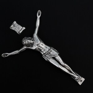 Large Silver Corpus for Wall Crucifix - 6-1/2" Long Body of Christ DIY ...