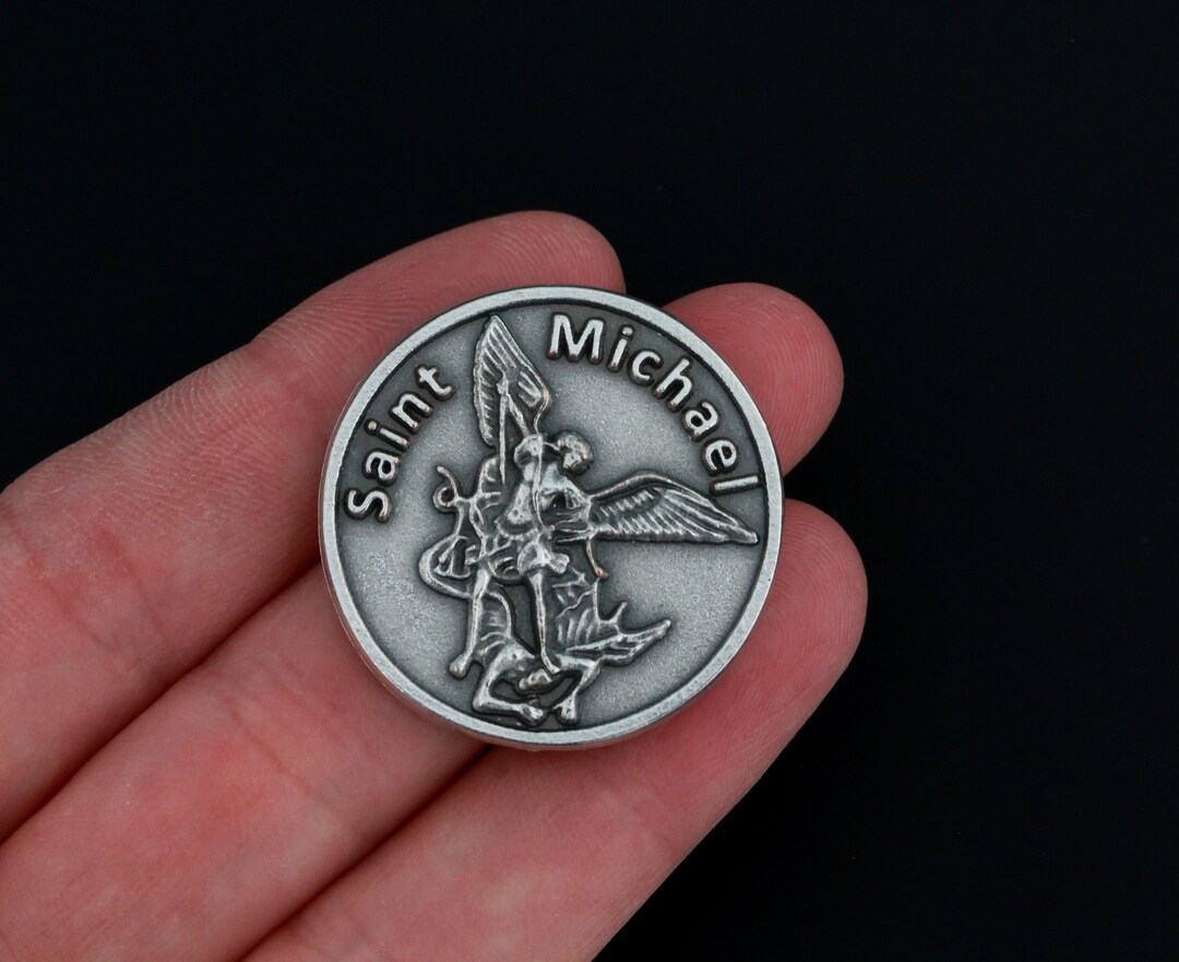 St. Michael the Archangel Pocket Token Protect Us Champion - Etsy