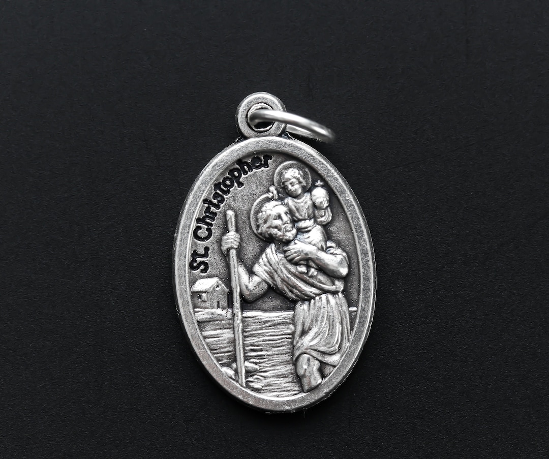 Saint Christopher Pray for Us Us Medal - Travel Protection Medal - Made ...
