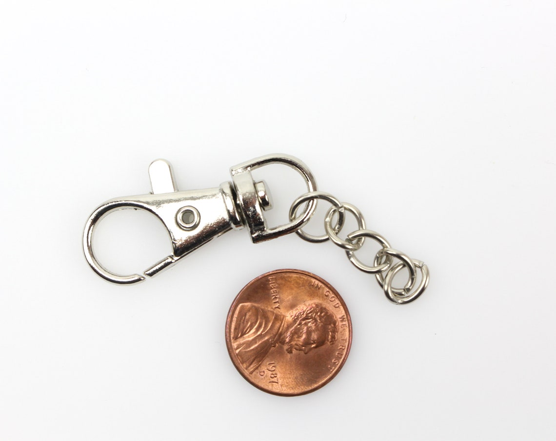 Key Chain Swivel Lobster Claw Clasp With Attached Chain Iron | Etsy