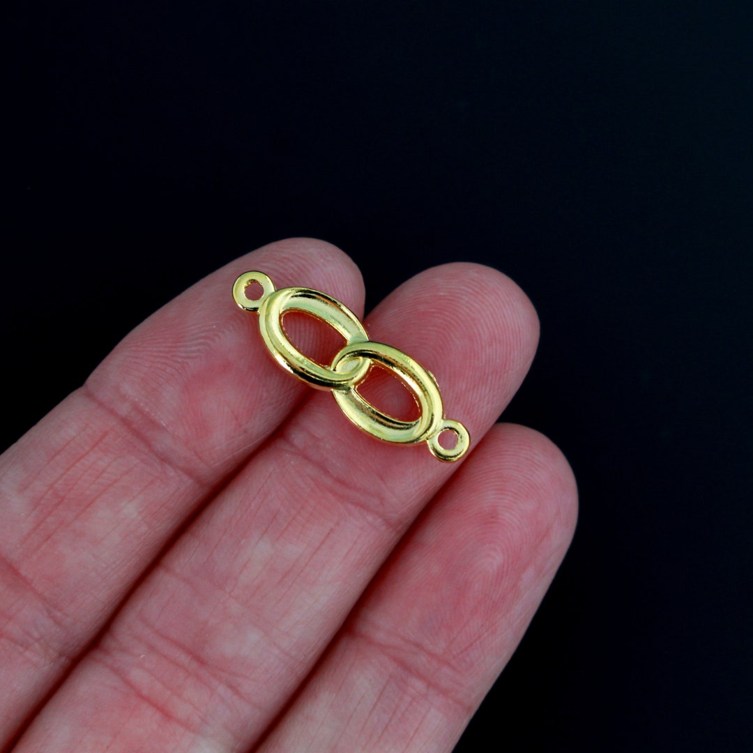 Gold Intertwined Rings Connector Links for Wedding Lasso Rosary Our ...