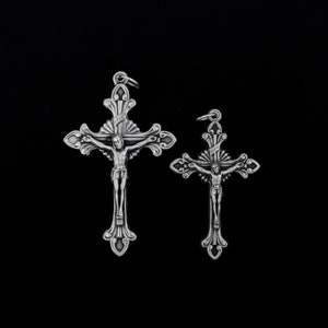 Starburst Nimbus Crucifix Cross With Fleur De Lis Ends - Available in 2 ...
