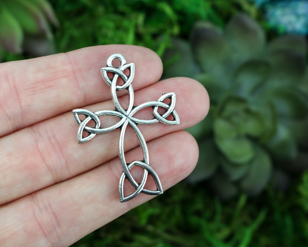 Irish Celtic Cross Pendant With Trinity Knot Symbol of Holy Trinity ...