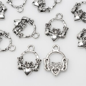 Irish Claddagh Charms - Hands, Heart Crown Symbol of Love, Friendship ...