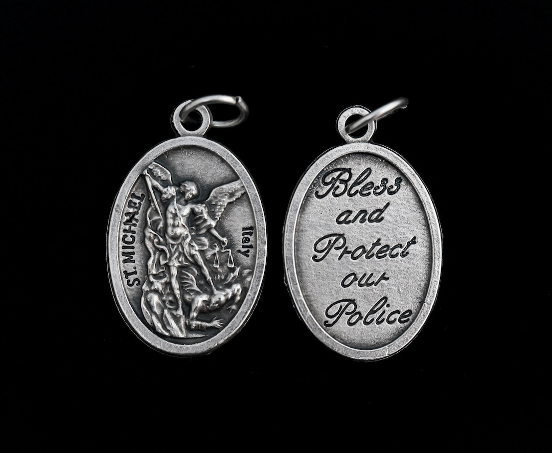 Saint Michael the Archangel Bless and Protect Our Police Medal, Made in ...