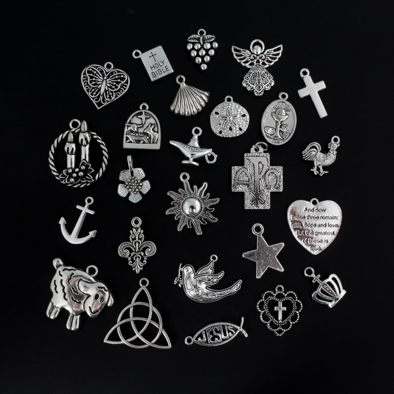 25 Chrismons Advent Charm Set - Christ Monograms Symbols of Christmas ...