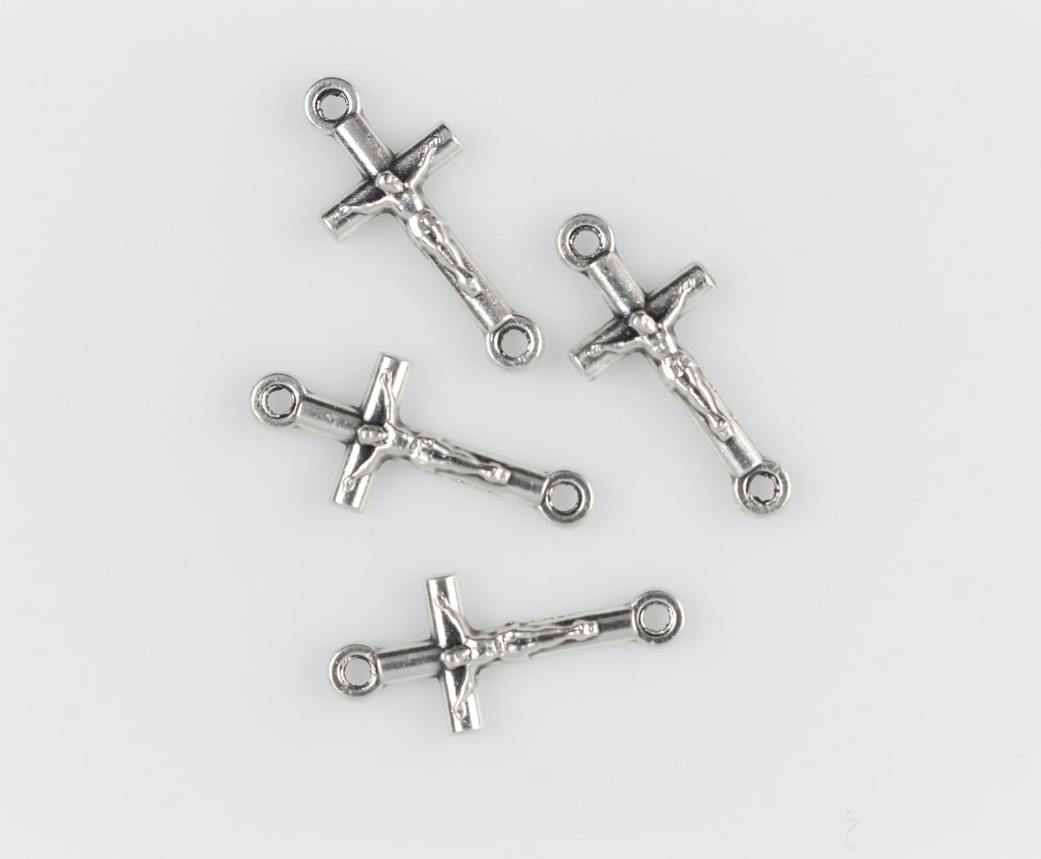 6 Crucifix Connector Links for Bracelets Rosaries Chaplets | Etsy
