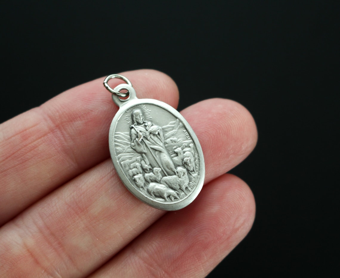 Jesus Christ the Good Shepherd Medal New Testament John - Etsy