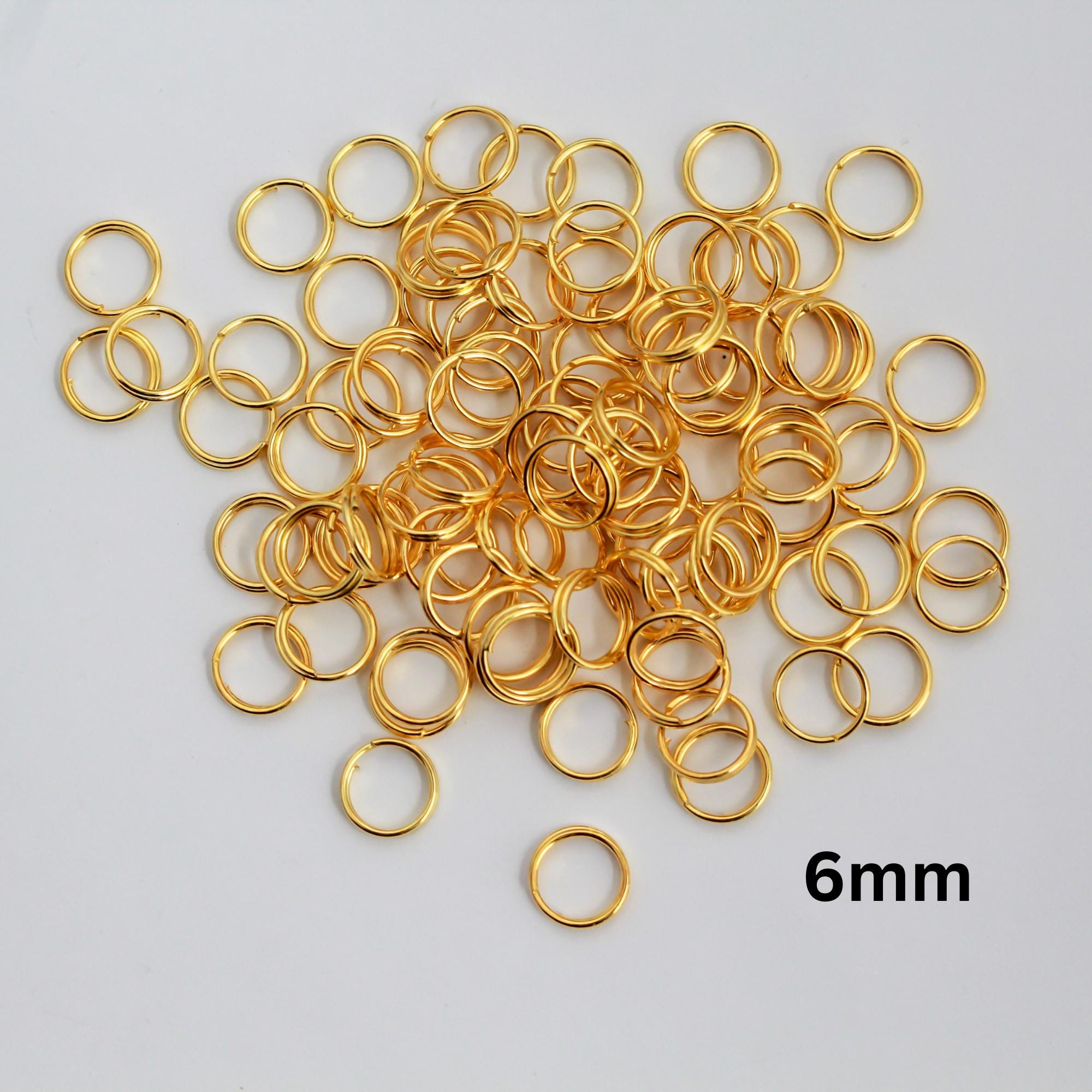 Iron Split Jump Rings - 6mm 7mm 8mm - Available in Bronze and Gold in ...