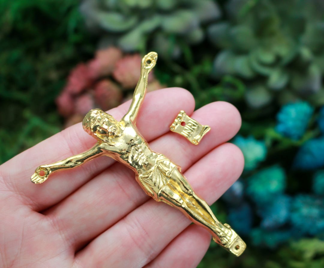 Corpus for Wall Crucifix - 2-7/8" Long Gold Plated Body of Christ DIY ...