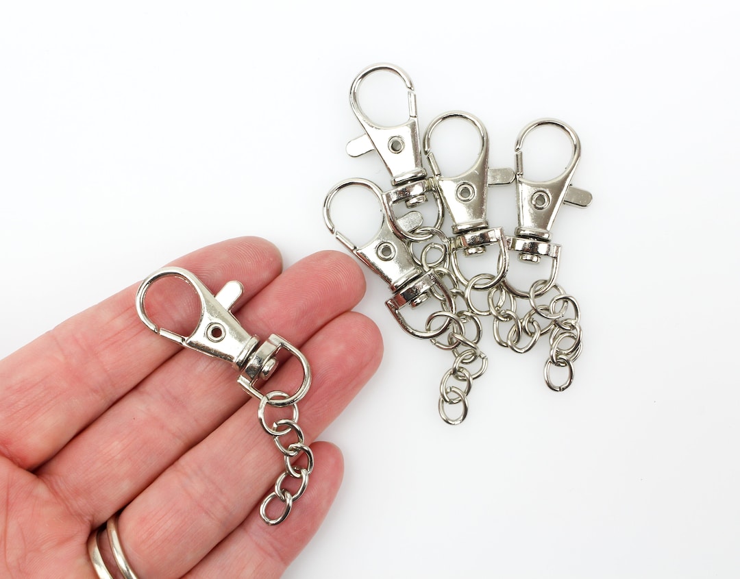 Key Chain Swivel Lobster Claw Clasp With Attached Chain Iron Based ...