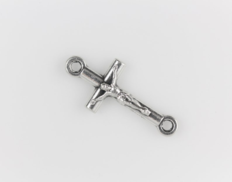 6 Crucifix Connector Links for Bracelets, Rosaries, Chaplets - Cross ...