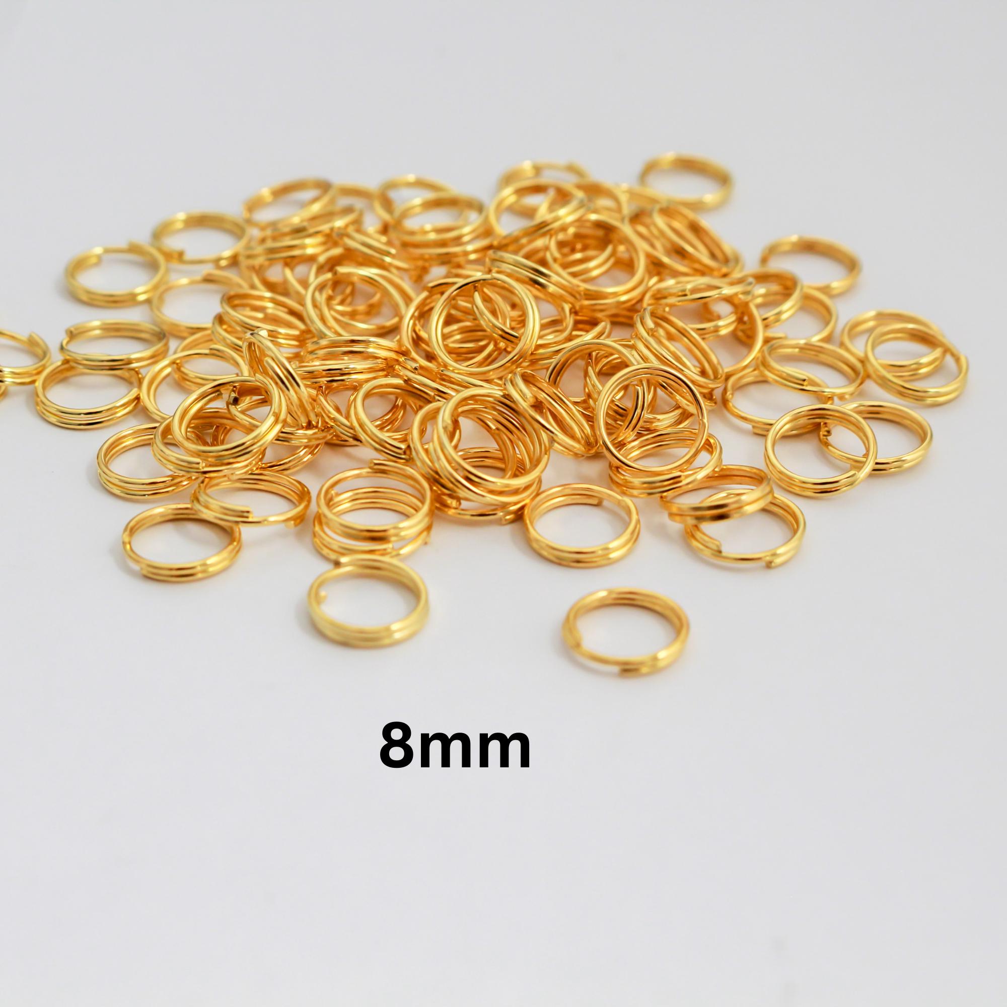 Iron Split Jump Rings - 6mm 7mm 8mm - Available in Bronze and Gold in ...