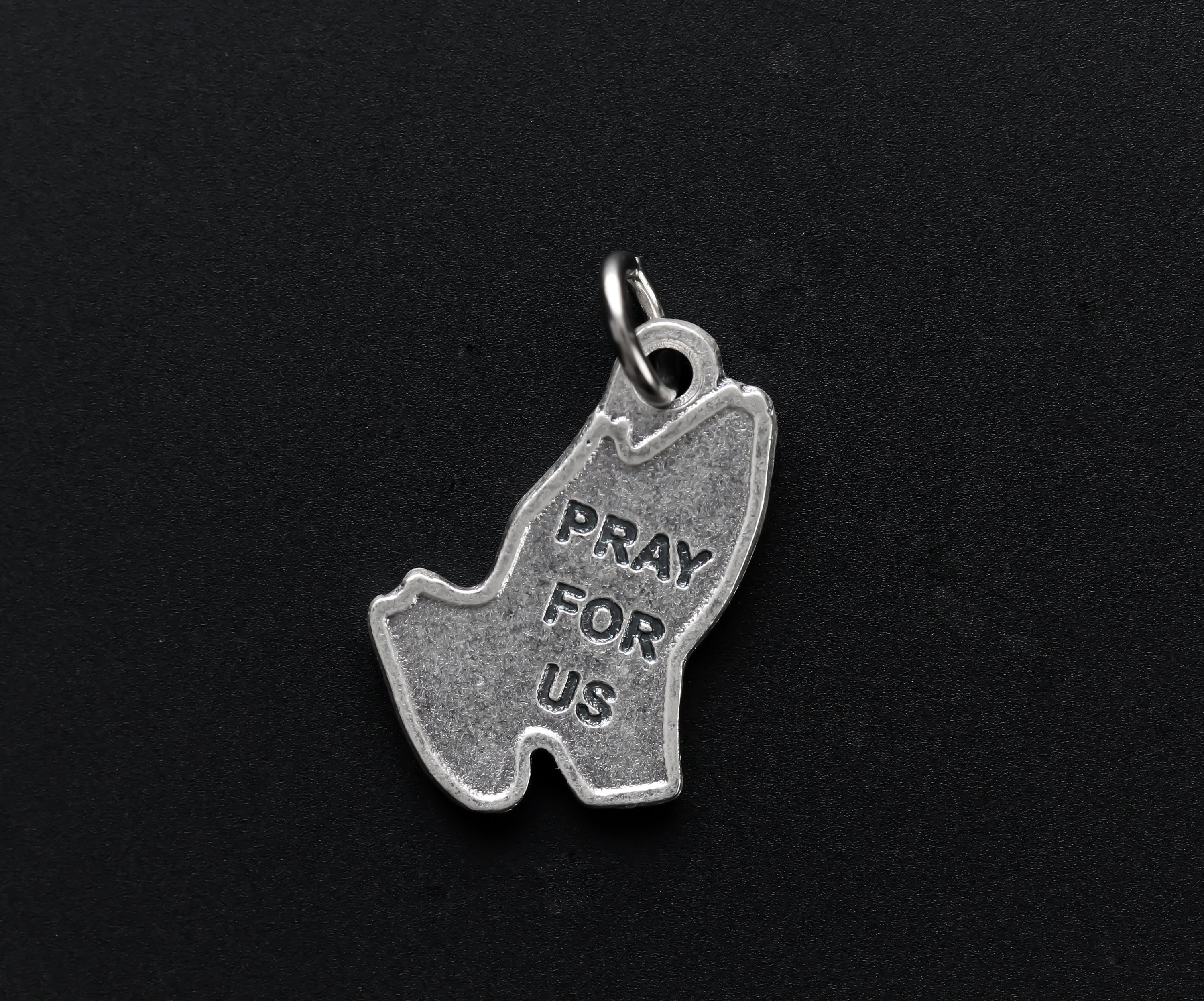 Praying Hands Silver Tone Charm - Pray for Us - Serenity Prayer Hands ...