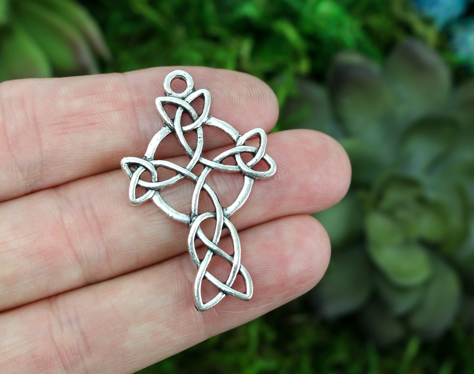 Irish Celtic Cross Pendant With Trinity Knot Symbol of Holy Trinity ...