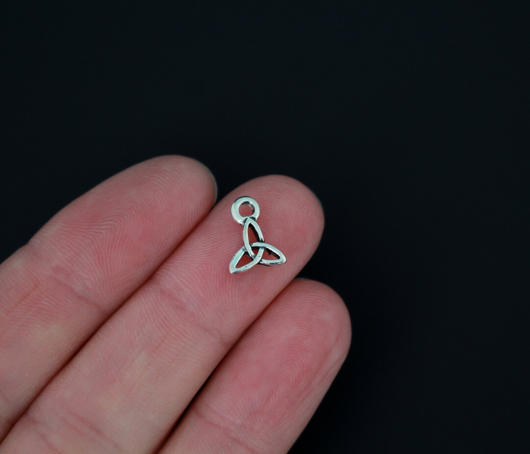 Tiny Celtic Trinity Knot Charms, 10x8mm in Antique Silver - Symbol of ...